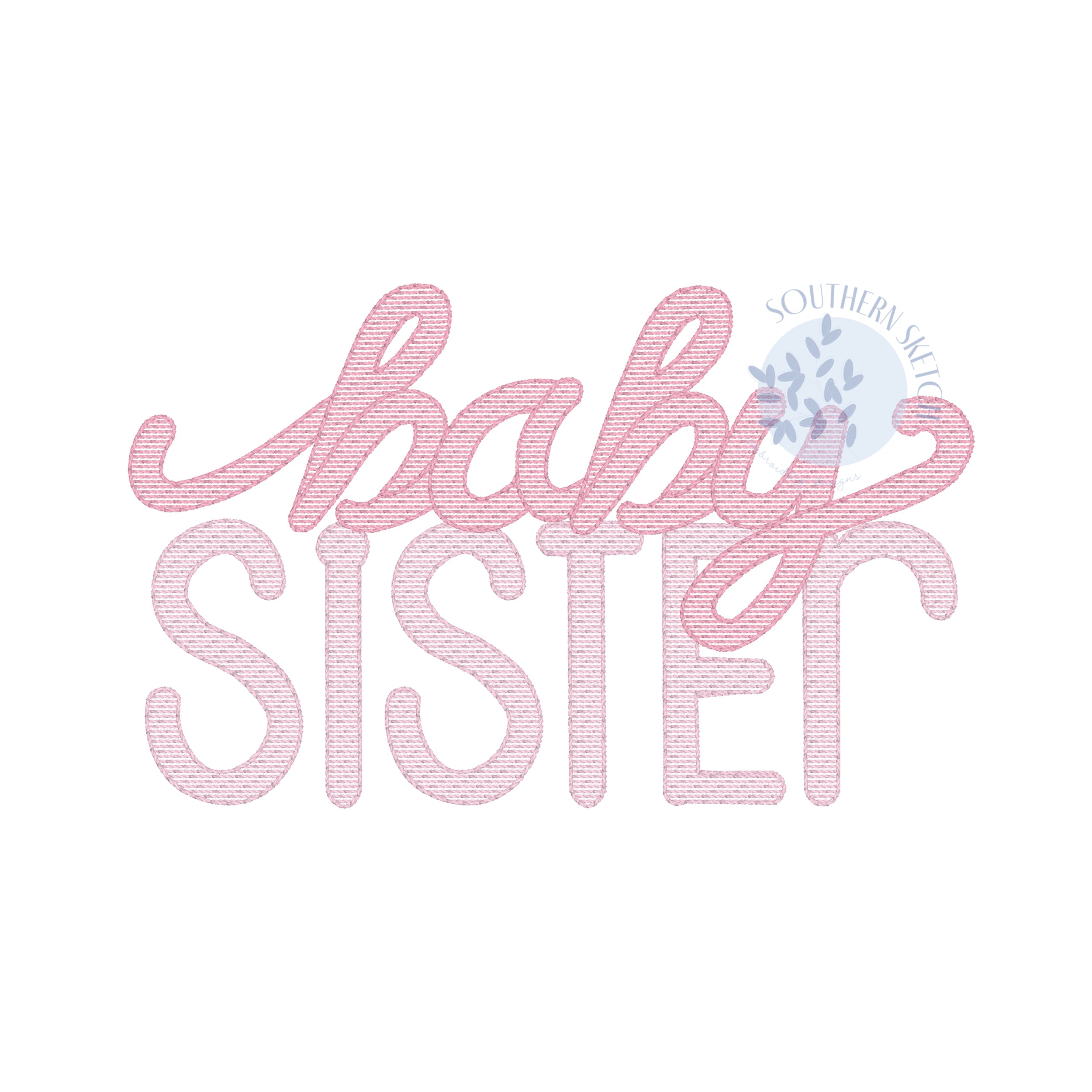 Little Baby Sibling Lettering New Baby Light Fill Quick Gender Reveal ...