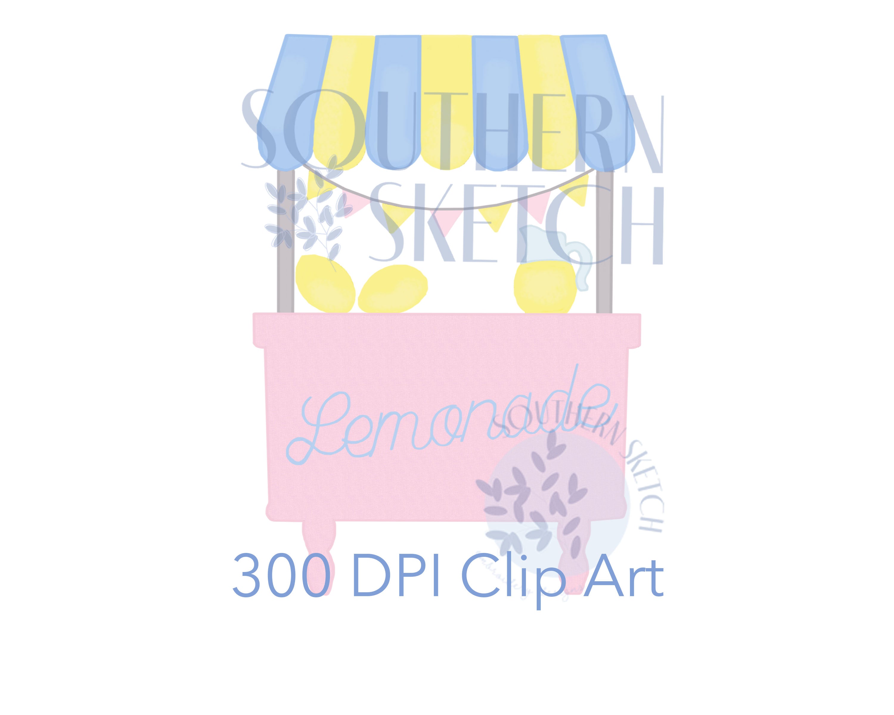 Lemonade Stand Summer Lemons Instant Digital Download Watercolor PNG ...
