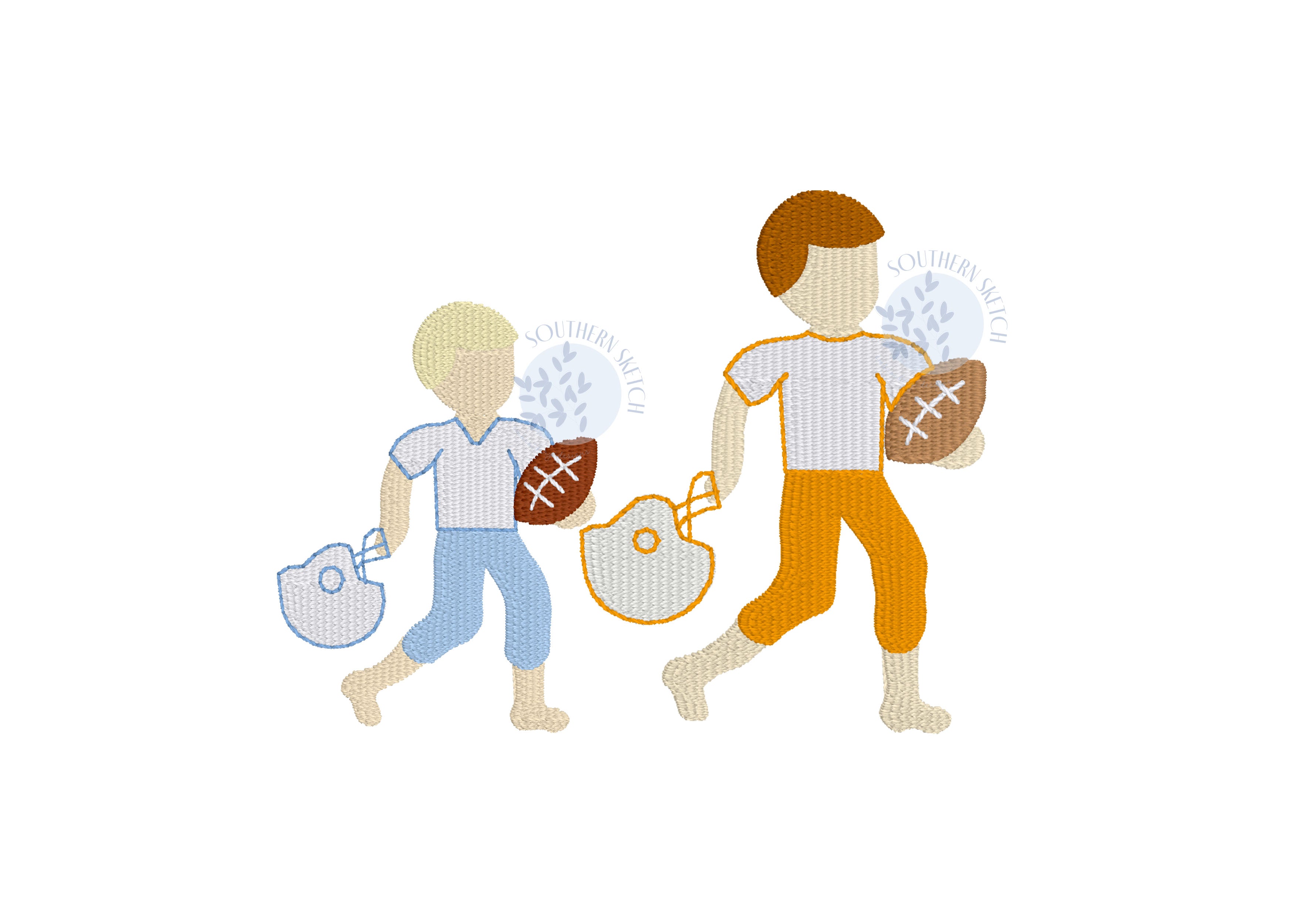 Mini Fill Stitch Football Boy Customizable for Any Football Fan Machine ...