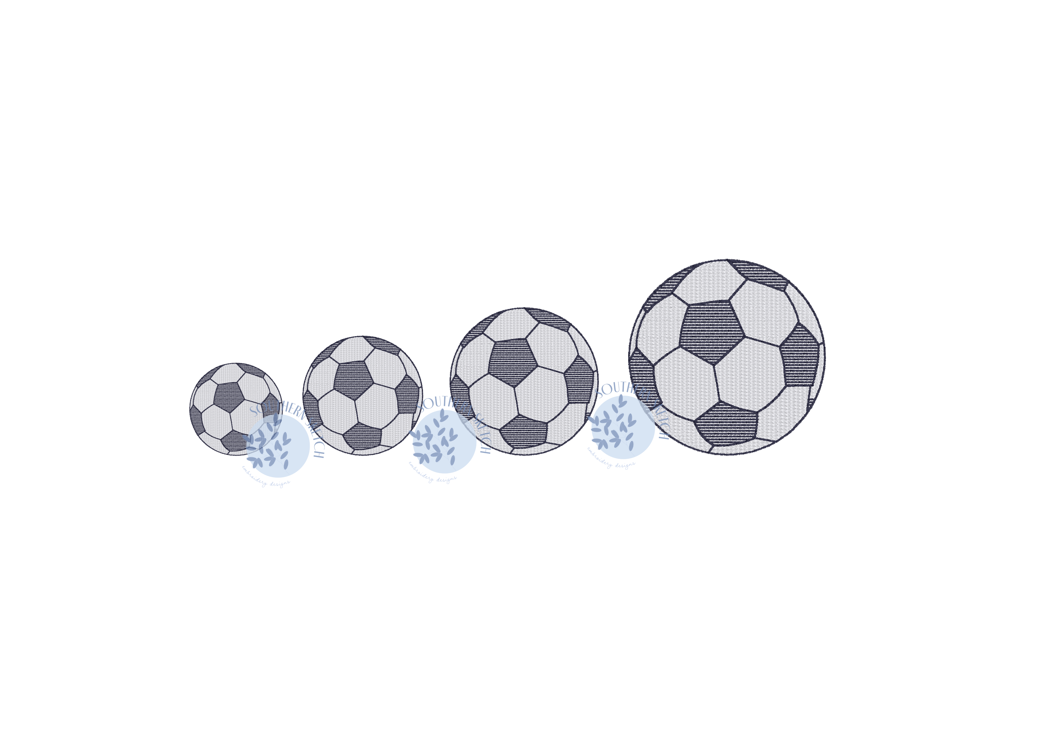 Mini Soccer Ball Fill Stitch Spring Summer Machine Embroidery Design ...