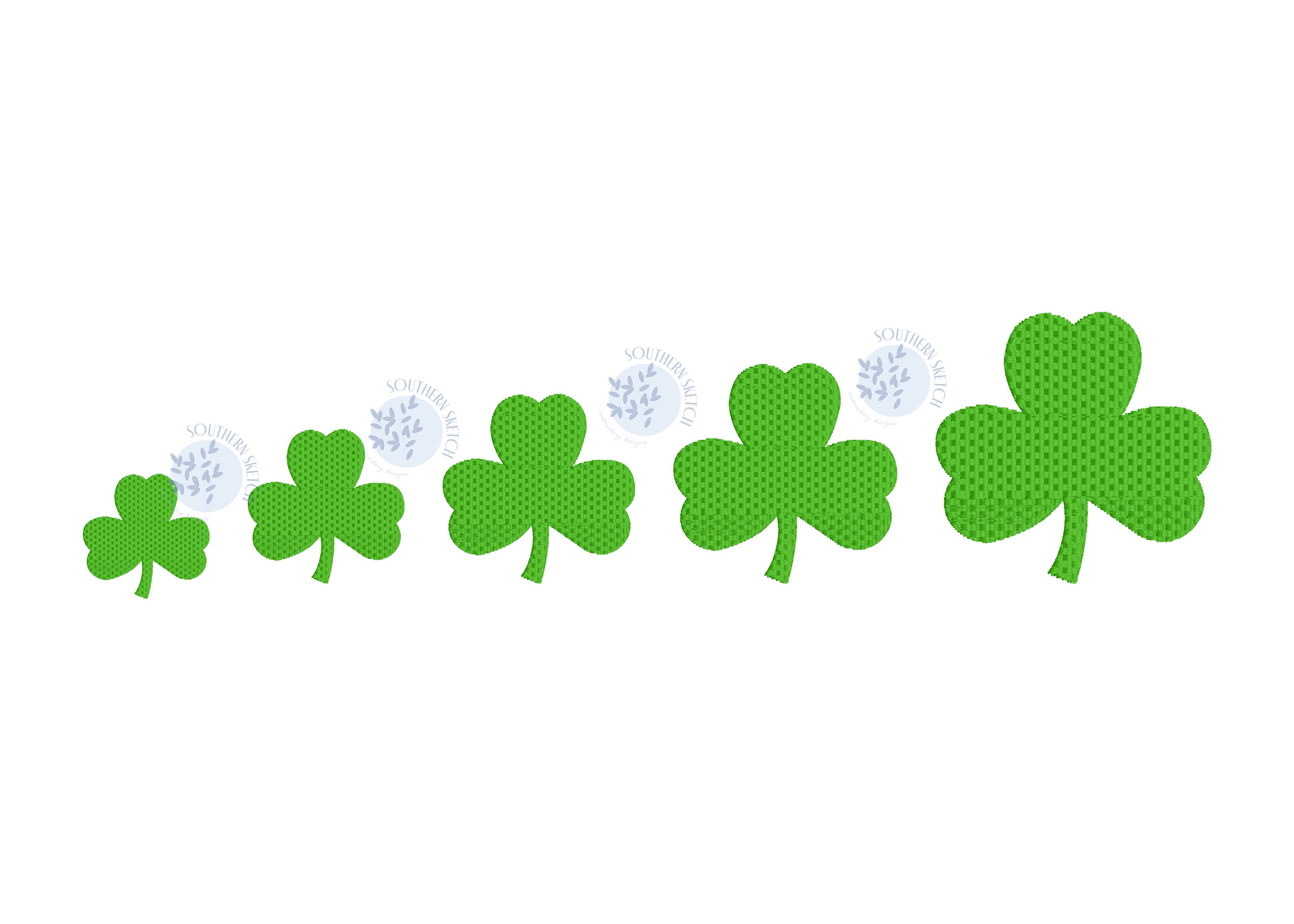 Mini St. Patrick's Day Clover Brick Style Texture Fill Stitch Machine ...