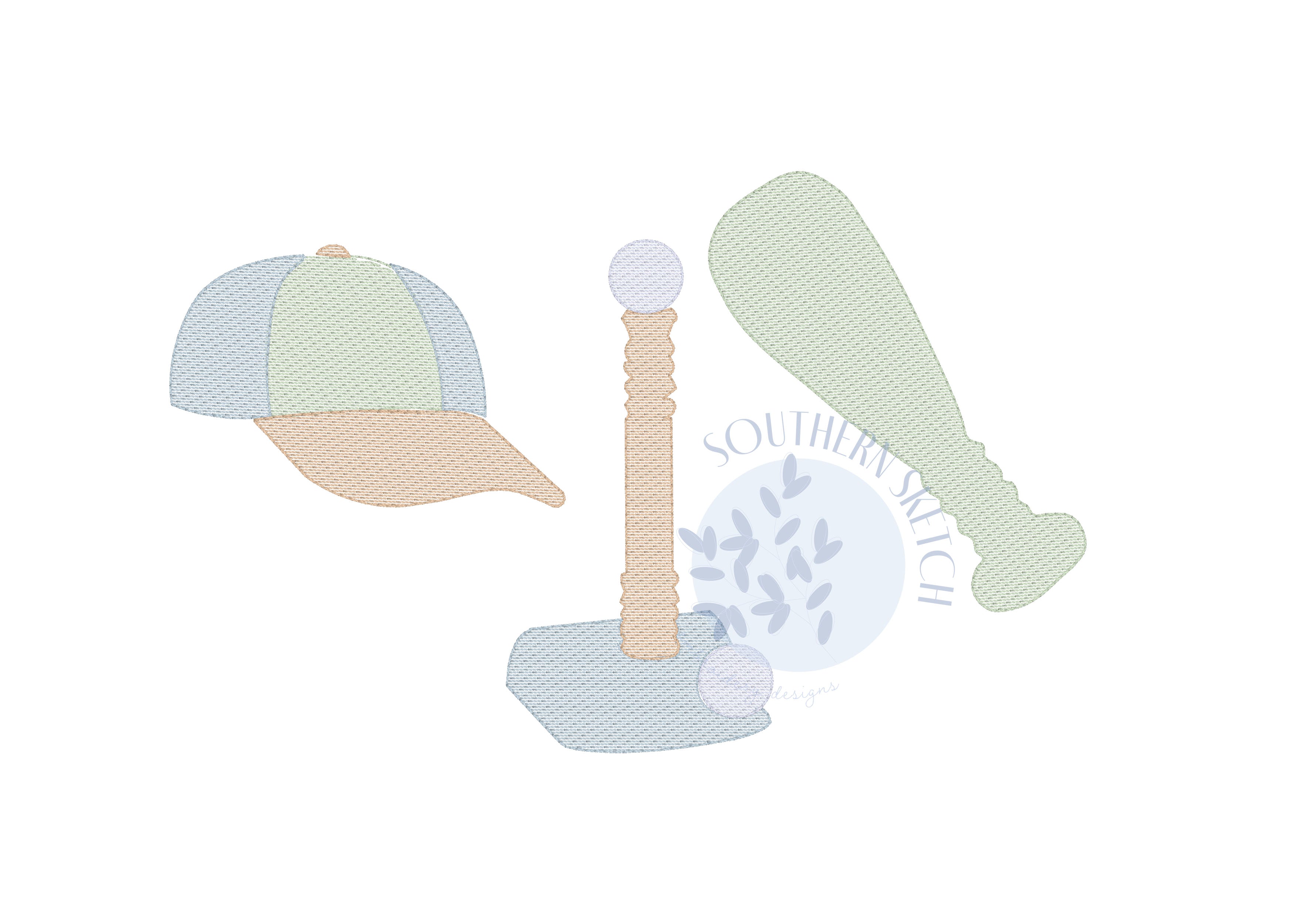 Toddler Tee-Ball Tyke Baseball Trio Machine Embroidery Design ...